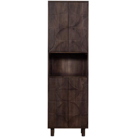 DRAW 4-DOOR STORAGE CABINET WITH OPEN COMPARTMENT - Tekk