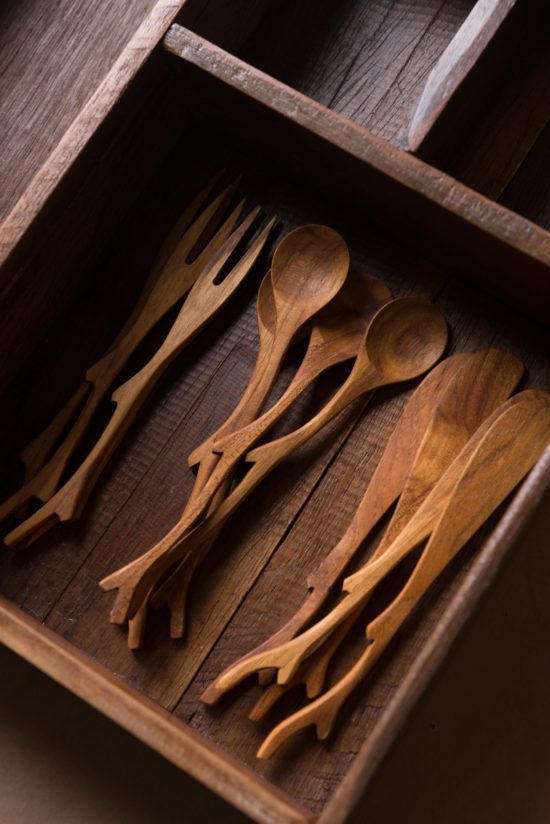 Tekk Twig gafflar, Set/ 4