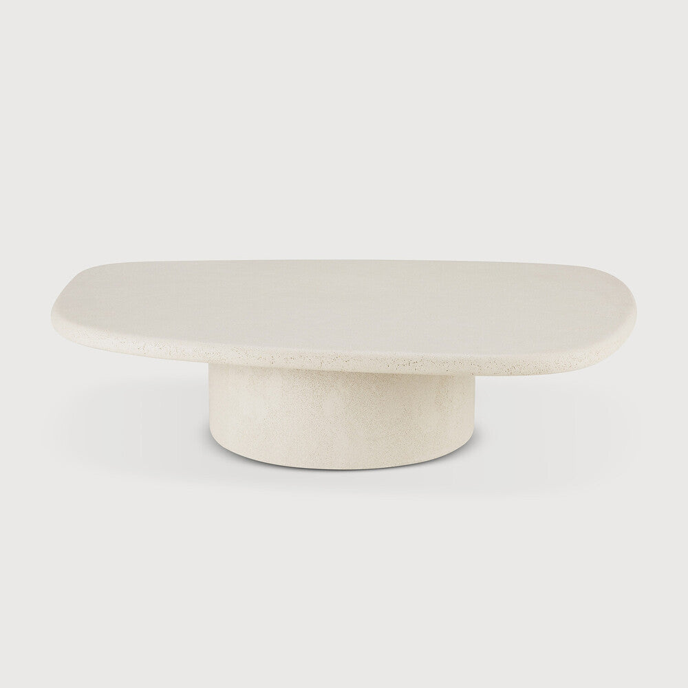 Elements sófaborð Off White pebble shape - Tekk