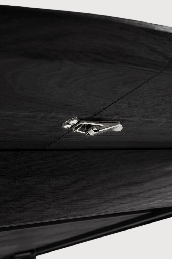 Oak Bok black - stækkanlegt hringborð - Tekk