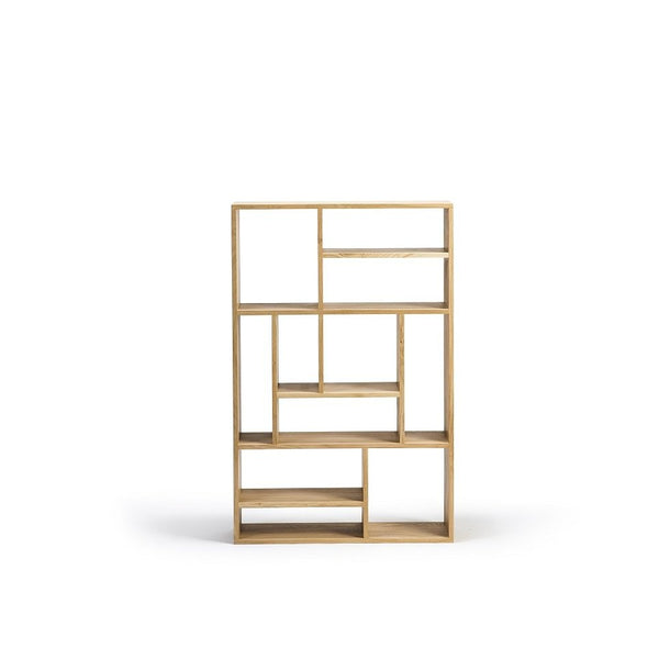 Oak M rack bókahilla minni - Tekk