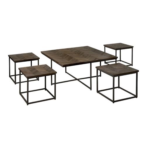 Via coffeetable set (5)recl. teak wine - Tekk