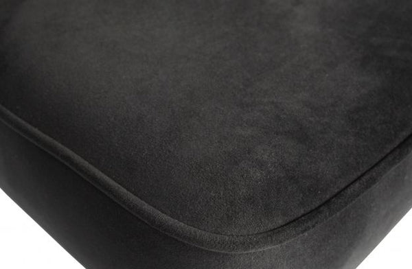VOGUE BAR STOOL 80CM VELVET BLACK - Tekk